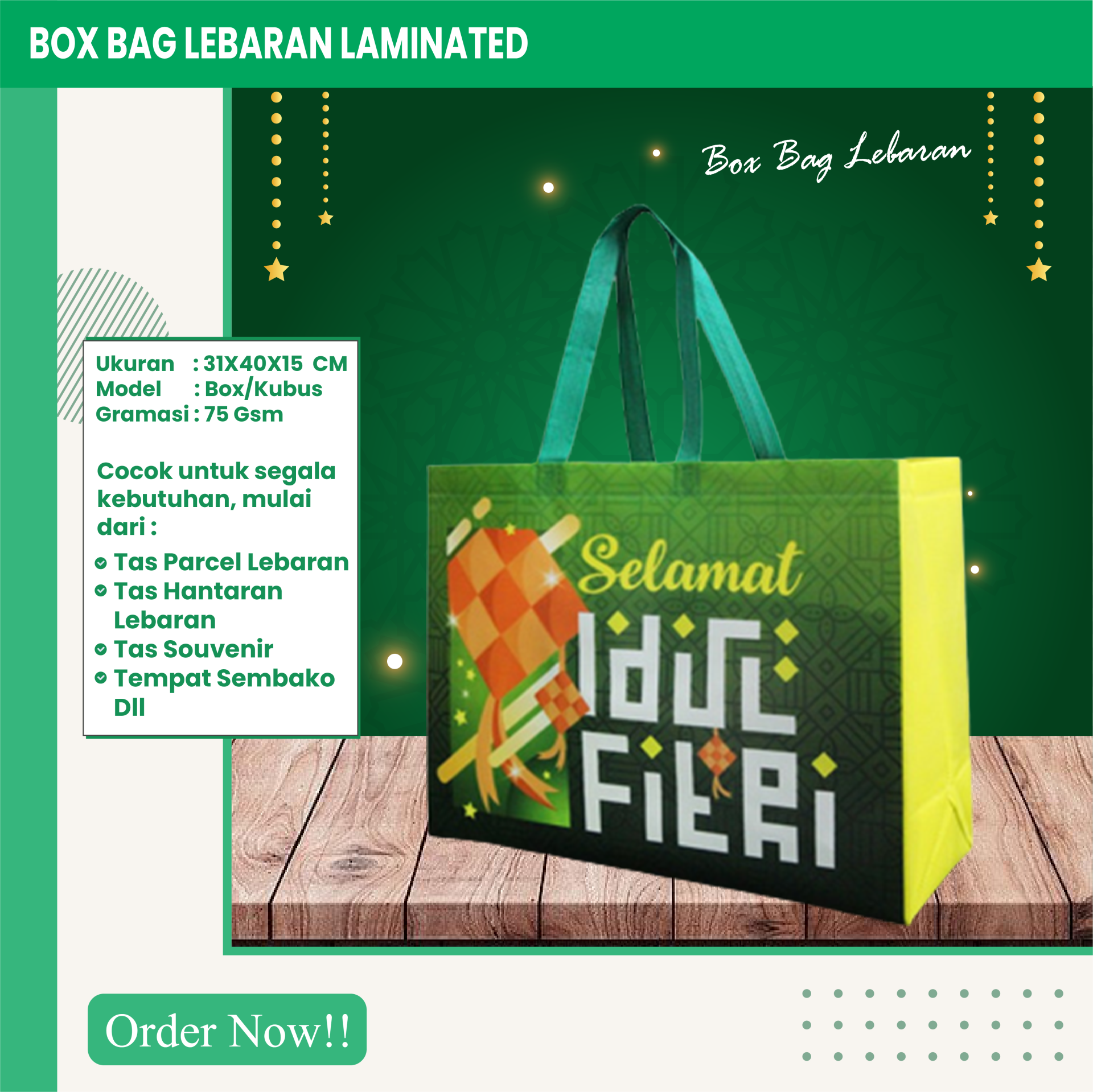 Tas Spunbond Hampers Lebaran - PT GREENONE TRIJAYA ECOBAG